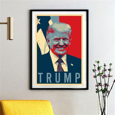 Trump Poster Canvas Etsy