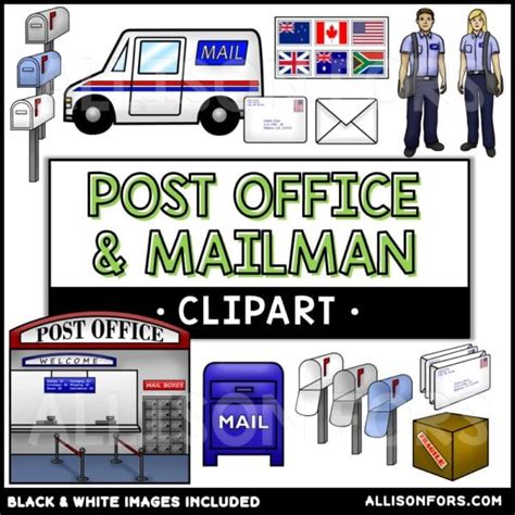 Post Office And Mail Carrier Clip Art Allison Fors Inc