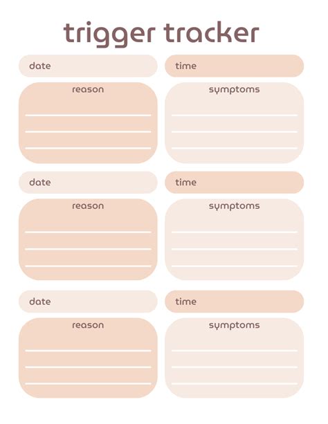 Ivory Beige Retro Minimalistic Trigger Tracker Planner