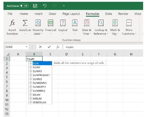 Typing A Formula Within The Cell Excel Basic Formula