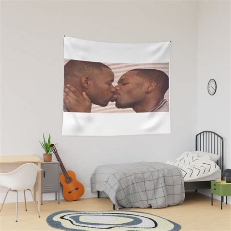 2 Black Guys Kissing Poster For Sale By Cool Blue Guy With Sunglasses