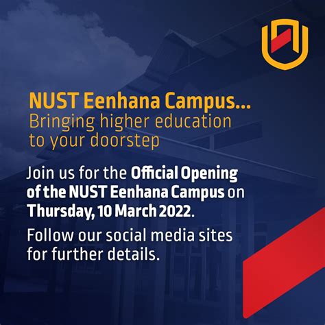 Nust Namibia On Linkedin Our Eenhana Campus Will Be The First Higher Education Campus In The…