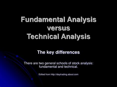 Ppt Fundamental Analysis Versus Technical Analysis Powerpoint