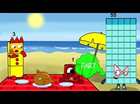 Damn Numberblocks 55 Farting My Lunch Numberblocks Fanmade Coloring