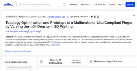 Topology Optimization And Prototype Of A Multimaterial Like Compliant Finger By Varying The