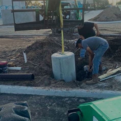 Light Pole Base Installation