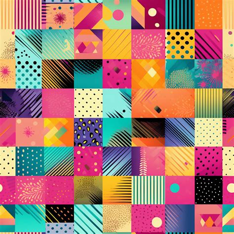 Retro Quilt 80s 90s Inspired Patchwork Galt Ocean Designs
