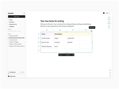 table editor by eugen eşanu on dribbble