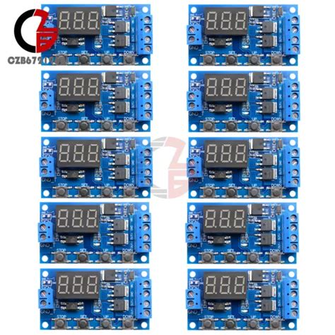 10pcs Trigger Cycle Timer Delay Switch Circuit Board Mos Control Module Dc12 24v 28 71