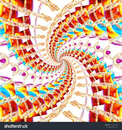 Colorful Perspective Rotating Pattern For Textile Ceramic Tiles And Design Ad Advertisement