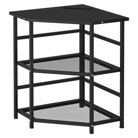 Mwptoo Computer Tower Cpu Stand Corner Printer Stand Table With Power