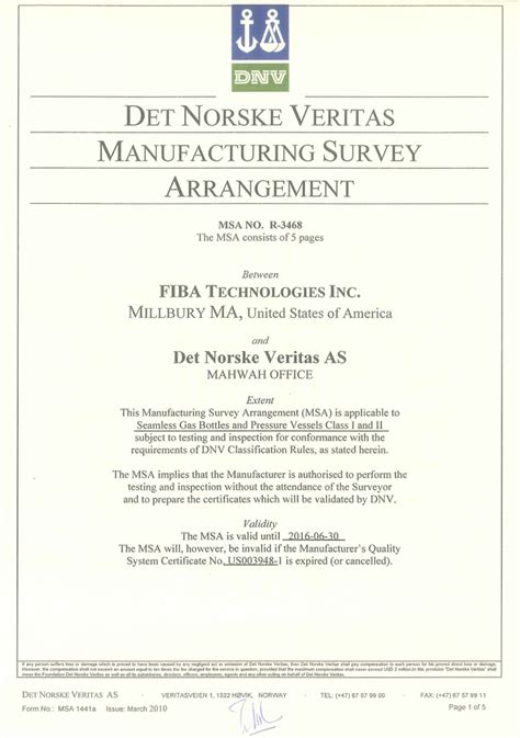 Dnv Certificate Received Fiba Technologies Inc