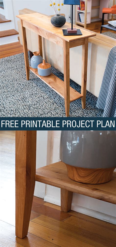 Free Project Plan Diy Console Table For Your Home Entryway Table