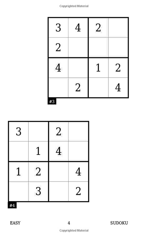 Beginner 4x4 Sudoku Printable Printable And Enjoyable Learning