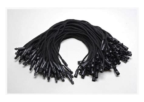Black Cotton Hang Tag Strings 100pcs Rope Fasteners Snap Etsy