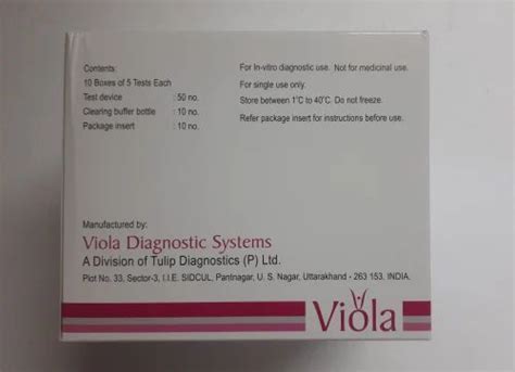 Viola Satya Malaria Antigen Testing Kit At Rs 250box Malaria Test Kits In Guntur Id