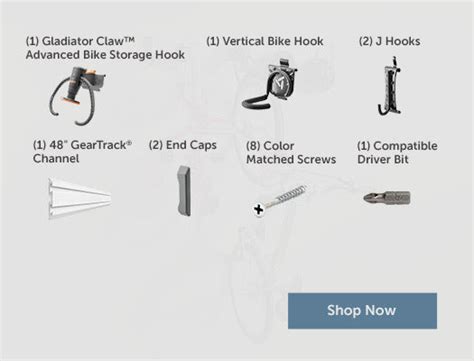 Explore Gladiator® Geartrack® Garage Organization Packs