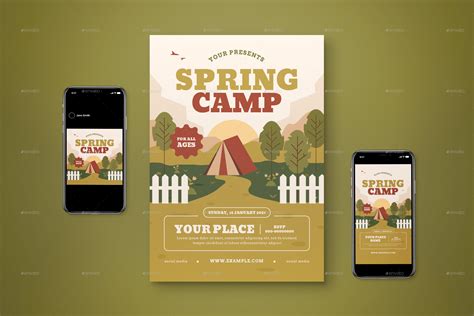 Spring Camp Flyer Pack By Graphicook Graphicriver