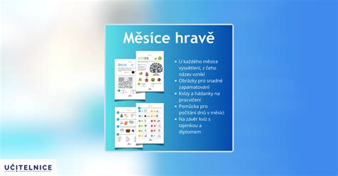 Názvy Měsíců Hravě Učitelnice