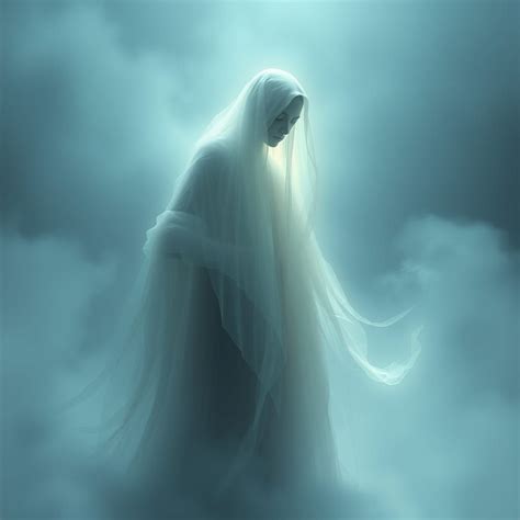 Ethereal Figure In Diaphanous Haze Low Angle Sof Ai Art