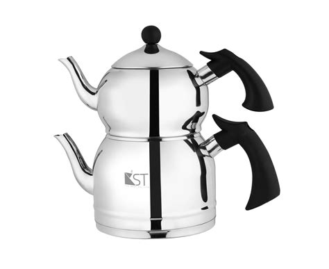 کتری لوله دار دسته باکالیت با قوری استیل کد محصول 2029 Kst Iran