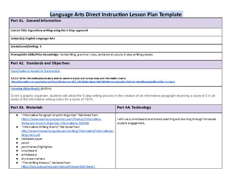 C365 Task 1 Language Arts Instruction And Intervention Language Arts