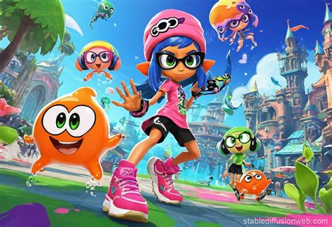 Splatoon Ink Background Stable Diffusion Online
