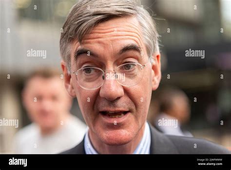 Jacob Rees Mogg Mp At The Queen Elizabeth Ii Centre After The Conservative Party Leadership