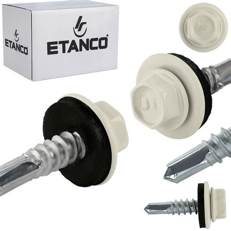 Etanco Gt5 Bohrschrauben Metall Metall 5 5 X 19 Mm Ral 9002 250 Stk 5 5 X 19 Mm 9002