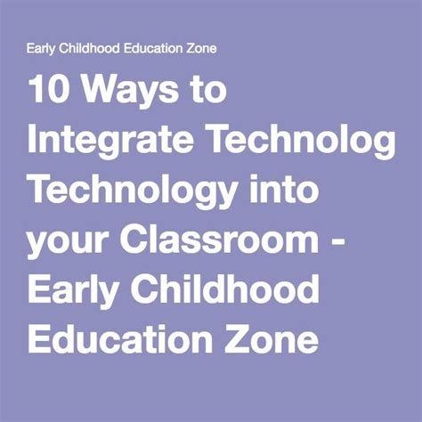 10 Ways To Integrate Technology Into Your Classroom Early Chi