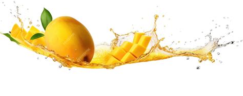 Premium Photo Mango Juice Splash