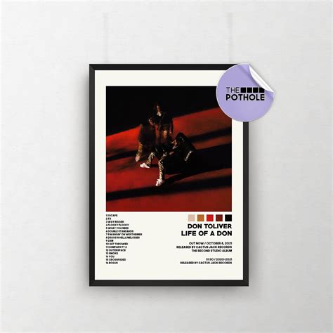 Don Toliver Posters Life Of A Don Poster Tracklist Album Etsy Canada