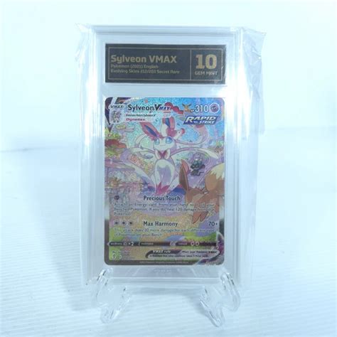 Pokemon Tcg Sylveon Vmax Alternate Art 212 203 Evolving Skies Psa 10