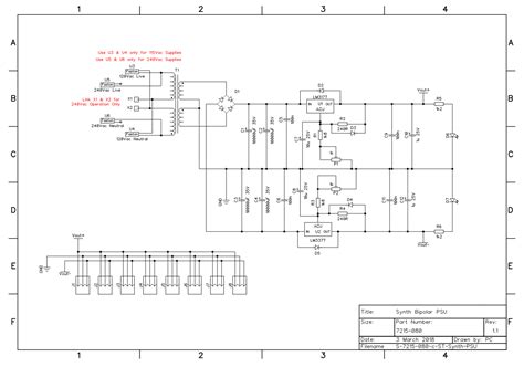 Soundtronics Modular Synth Bipolar Linear Power Supply Bare Pcb