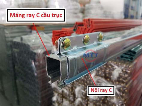 Nối Ray Chữ C Cầu Trục Thiết Bị Cầu Trục Con Lăn Cáp Ray điện An Toàn
