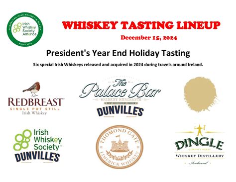 Iwsa Tasting Lineup Presidents 2024 Year End Celebration Irish