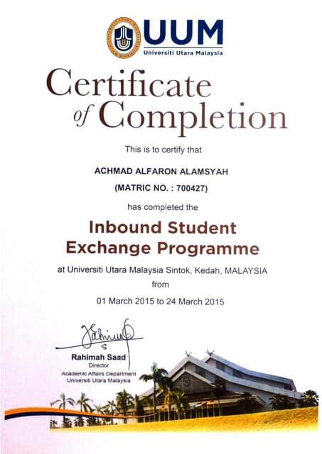 Internship Mobility Programme Certificate Pdf