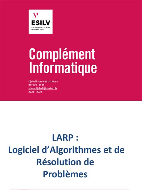 Logiciel Larp Algorithmes Et Modules Pdf Ordinateurs