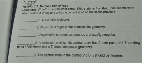 answered activity 2 2 modified true or false… bartleby