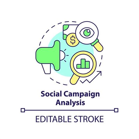 Premium Vector Social Campaign Analysis Concept Icon