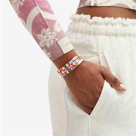 Roxanne Assoulin Womens Chasing Rainbows Bracelet Set Of 3 In Multi