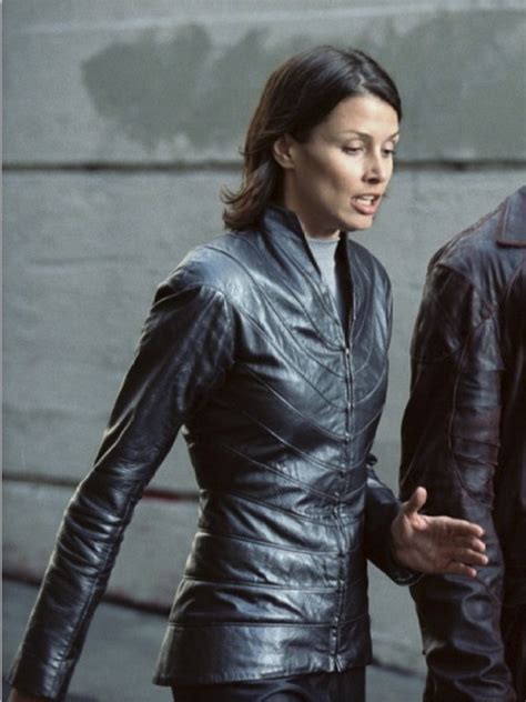 I Robot Bridget Moynahan Black Leather Jacket Bay Perfect
