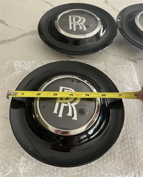 4 Pc Floating Black Wheel Center Caps For Rolls Royce ОeМ Quality Ebay