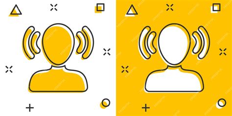 만화 스타일 아이디어 인간의 벡터 만화 일러스트 레이 션에 마음 인식 아이콘 격리 된 흰색 배경 고객 두뇌 비즈니스 개념 스플래시 효과 프리미엄 벡터