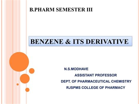 Benzene And Its Derivatives Ppt