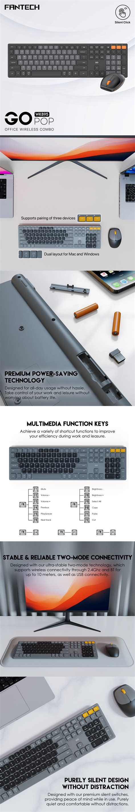 Fantech Wireless Keyboard And Mouse Combo Black Computer Alliance