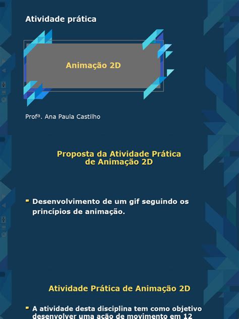 Atividade Prática De Animação 2d Pdf Animação