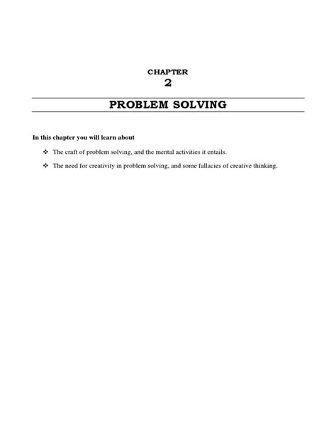 2 Problem Solving In This Chapter You Will Learn About Pdf