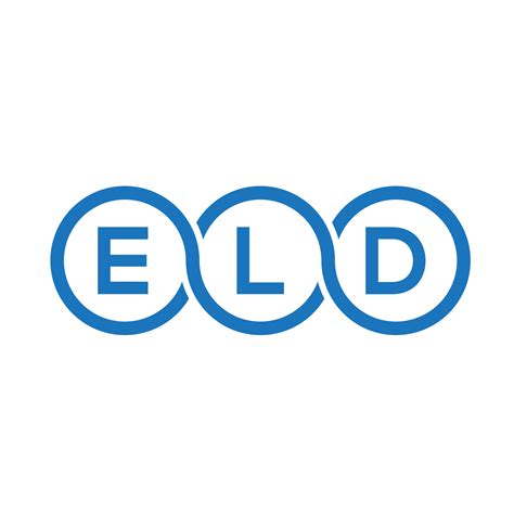 Eld Letter Logo Design On Black Background Eld Creative Initials