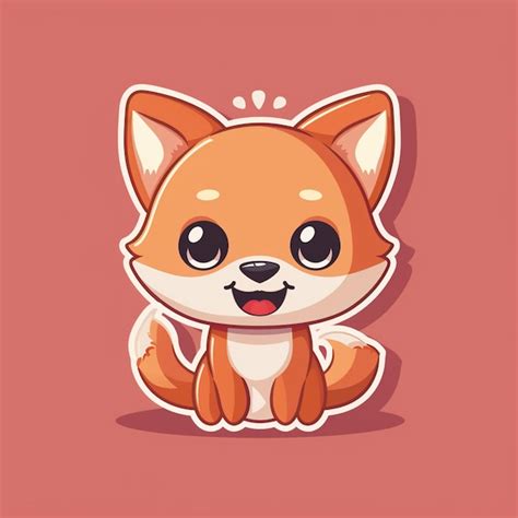 Cute Cartoon Vector Logo Isolated On Background Premium Ai Generated